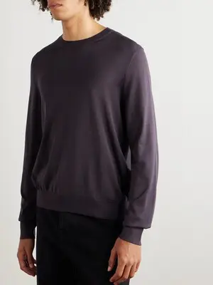 TOM FORD Silk Crewneck Sweater - Gray