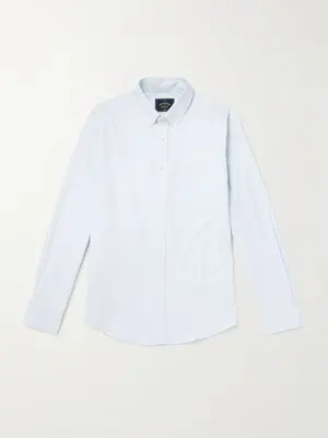 Portuguese Flannel Portuguese Flannel - Button-Down Brushed-Cotton Oxford Shirt - Men - Blue - S Blue