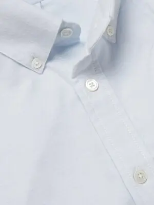 Portuguese Flannel Button-down Brushed-cotton Oxford Shirt - Blue
