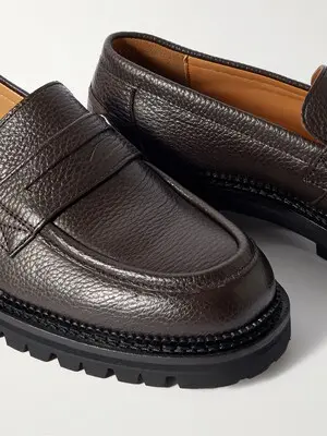 Mr P. Jacques Full-grain Leather Penny Loafers