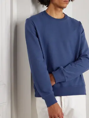 Mr P. Cotton-blend Jersey Sweatshirt - Blue