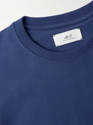 Mr P. Cotton-blend Jersey Sweatshirt - Blue
