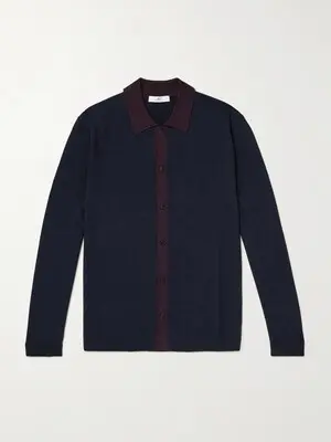 Men's Navy Blue Wool Shirts