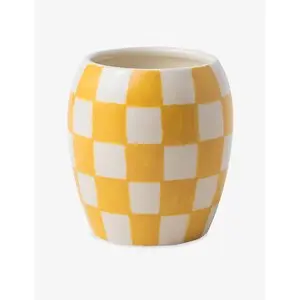 PADDYWAX Checkmate Golden Amber Scented Candle With Checkered Porcelain Vessel 311g - One-color