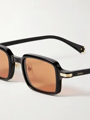 Cartier Rectangular-frame Sunglasses - Black