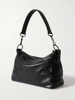 Balenciaga Le City Moto Small Arena Textured-leather Messenger Bag - Black