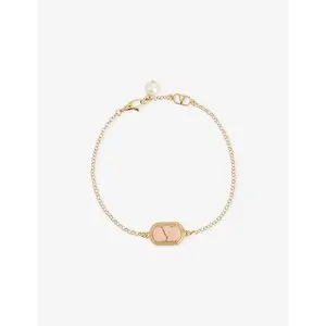 Valentino Garavani Gold-plated Metal And Swarovski Pearl Bracelet - Oro/rosa/cream