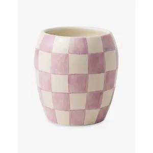 PADDYWAX Checkmate Lavender Mimosa Scented Candle With Checkered Porcelain Vessel 311g - One-color