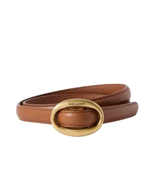Saint Laurent Leather Belt - Brown
