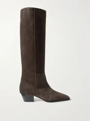 AeydĒ Medea Suede Knee Boots - Brown