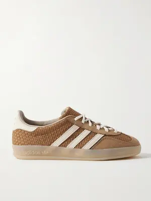 Women's Leather and Jacquard Sneakers