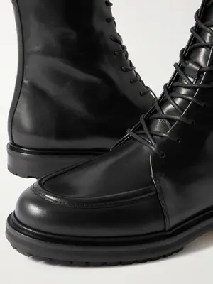 AeydĒ Tate Leather Ankle Boots - Black