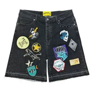 GODSPEED Patchwork Denim Shorts