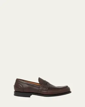Church's Pembrey 2.0 Grained Leather Penny Loafers - Burnt