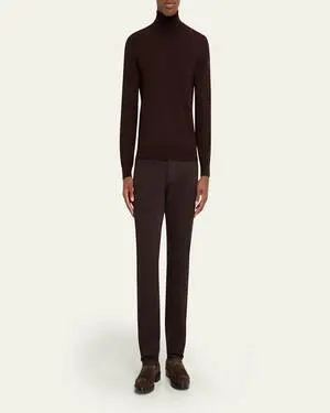 Brioni Cashmere And Silk Slim Turtleneck Sweater