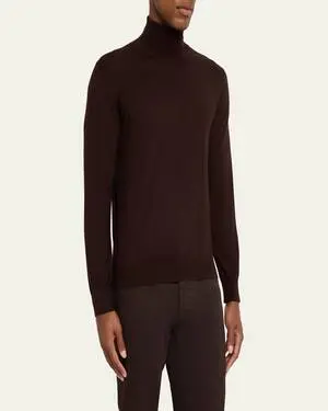 Brioni Cashmere And Silk Slim Turtleneck Sweater