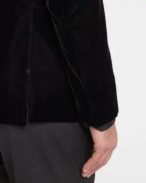 Giorgio Armani Men & Apos;s Velvet Notch Lapel Dinner Jacket Black