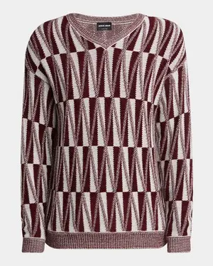 Giorgio Armani Patterned Knitwear For Men