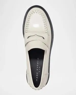 Marc Fisher Dagman Whipstitch Leather Loafers