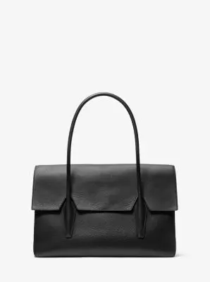 Michael Kors Natasha Large Leather Satchel - Black