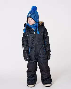 DEUX PAR DEUX Solid One-piece Teknik Snowsuit - Black