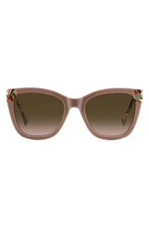 Carolina Herrera 54mm Rectangular Sunglasses - Beige/brown Pink Sf