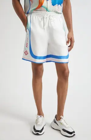 Casablanca Fuji Icon Silk Shorts
