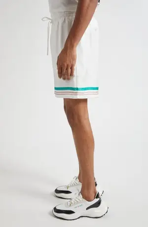 Casablanca Drawstring Silk Shorts