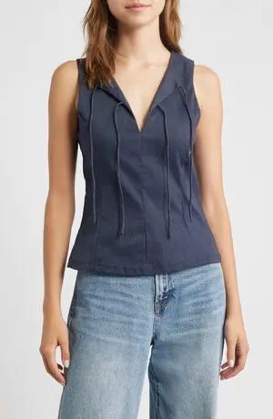 Mango Dena Tie-front Sleeveless Top