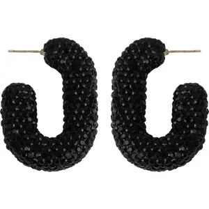 PANACEA J Hoop Earrings - Black