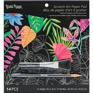 BREA REESE Scratch Art Paper Pad Tropical