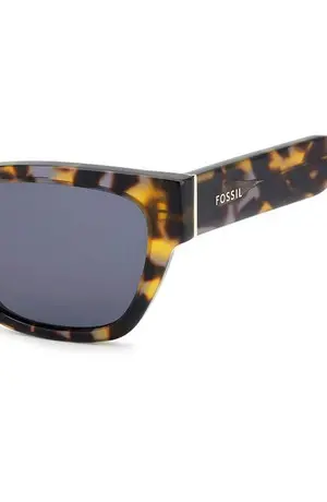 Fossil 55mm Rectangular Sunglasses - Havana/grey