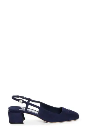 JIMMY CHOO Elisa Slingback Pump - Navy/navy