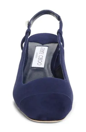 JIMMY CHOO Elisa Slingback Pump - Navy/navy