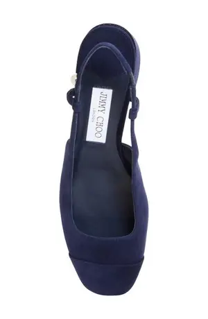 JIMMY CHOO Elisa Slingback Pump - Navy/navy