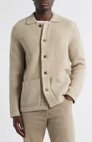 ALEX CRANE Kite Merino Wool Cardigan - Bone