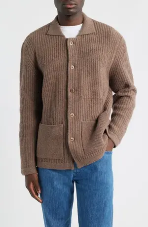 ALEX CRANE Kite Merino Wool Cardigan - Coffee