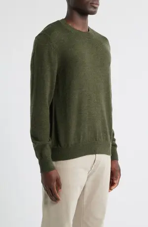 ALEX CRANE Campo Merino Wool Crewneck Sweater - Pine