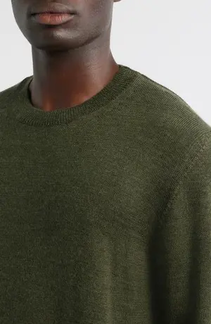 ALEX CRANE Campo Merino Wool Crewneck Sweater - Pine