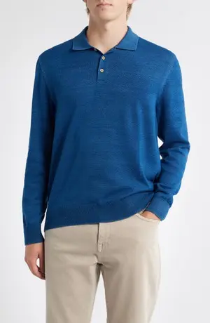 ALEX CRANE Feather Organic Cotton Polo Sweater - King