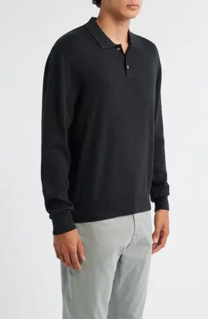 ALEX CRANE Feather Organic Cotton Polo Sweater