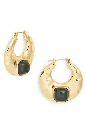 FRASIER STERLING Late Night Hoop Earrings - Green