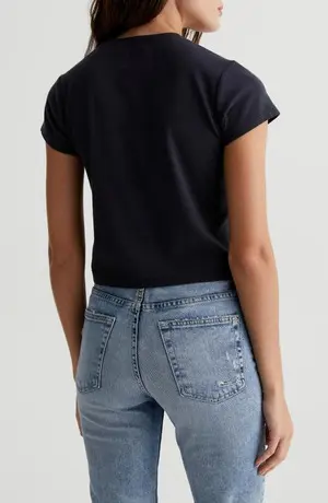 Ag Sadie Crop T-shirt - Super Black