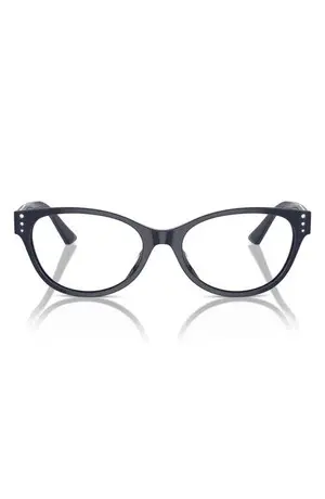 JIMMY CHOO 52mm Oval Eyeglasses - Blue/demo Lens