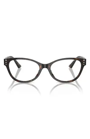 JIMMY CHOO 52mm Oval Eyeglasses - Havana/demo Lens