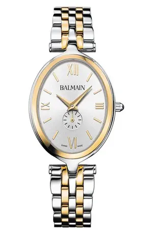 BALMAIN WATCHES Haute Elegance Oval Bracelet Watch - Stainless Steel With Yellow