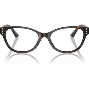 JIMMY CHOO 54mm Oval Optical Glasses - Havana/demo Lens