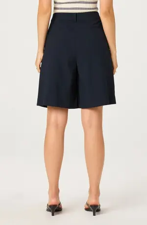 Astr The Label Quillie Pleated Bermuda Shorts