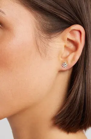 Meira T Diamond Cluster Stud Earrings