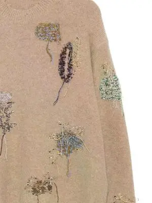 JNBY Botanical Long-sleeved Sweater - Neutrals